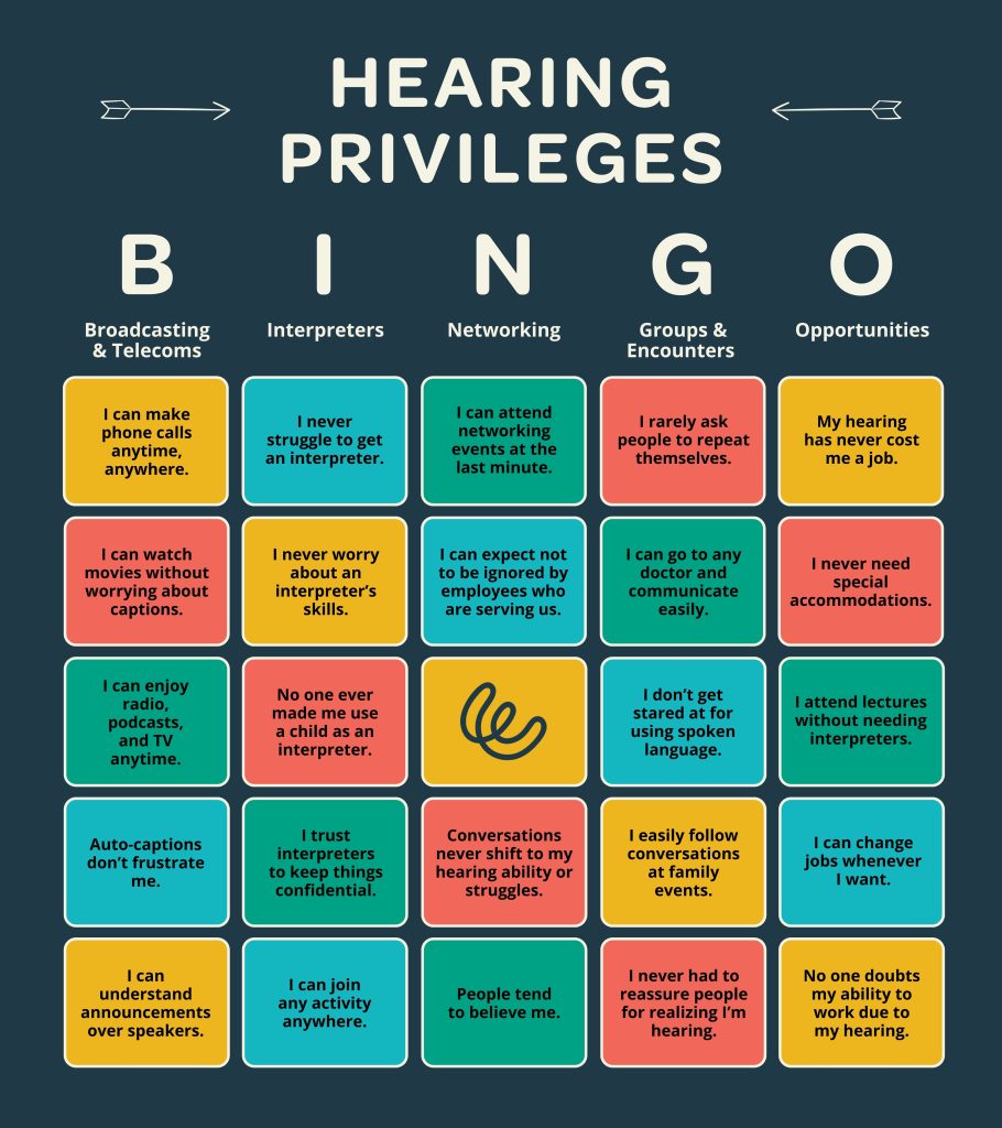 Have You Checked Your Hearing Privilege? Try This Bingo!